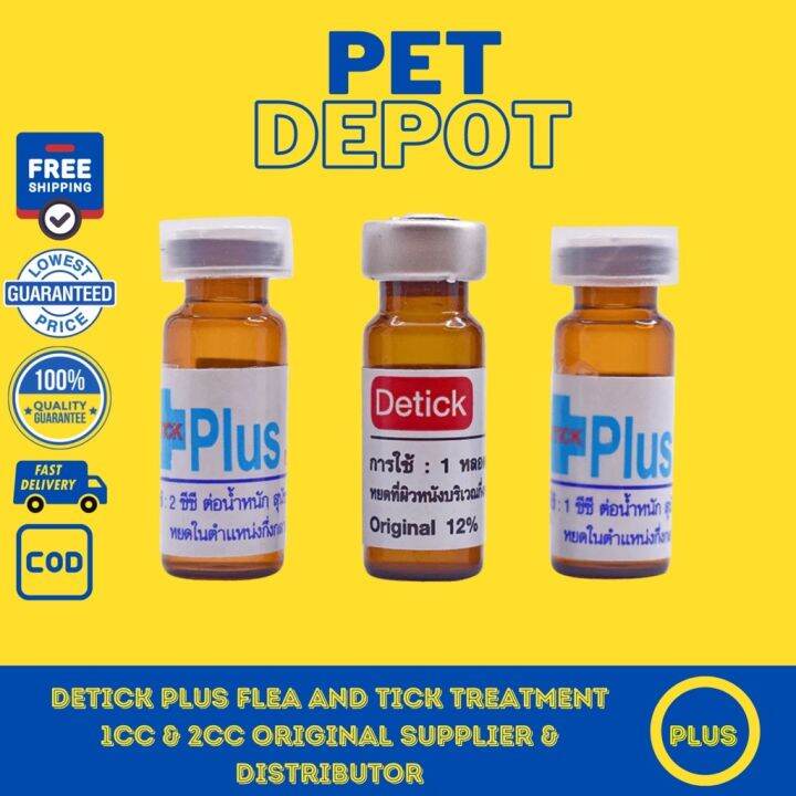 [FAST SHIPPING COD] Detick Plus Flea and Tick Treatment 1CC 2CC Original Supplier Distributor ...