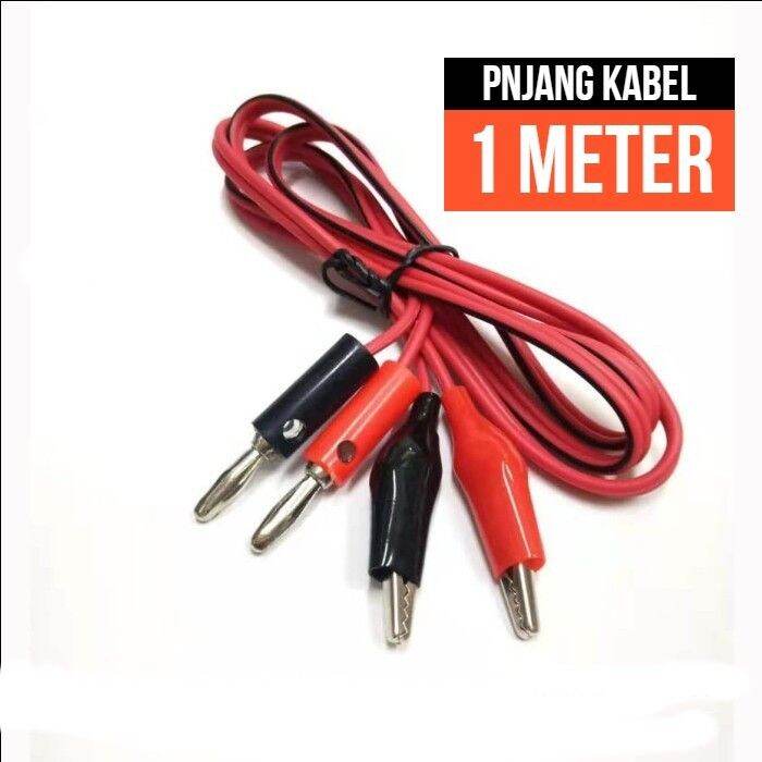 Kabel Power Supply Capit Buaya Jack Banana Jepitan Klip Jepit Avometer ...