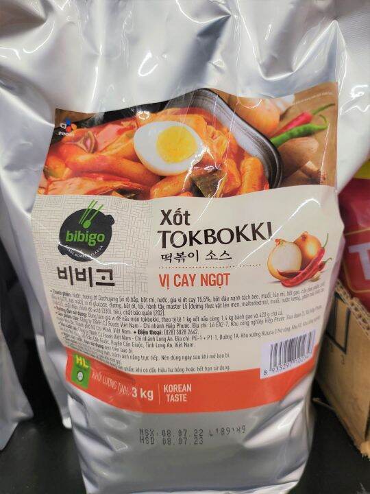 [TÚI LỚN 3Kg] XỐT BÁNH GẠO TOKBOKKI VỊ CAY NGỌT Bibigo [VN] CJ FOODS ...