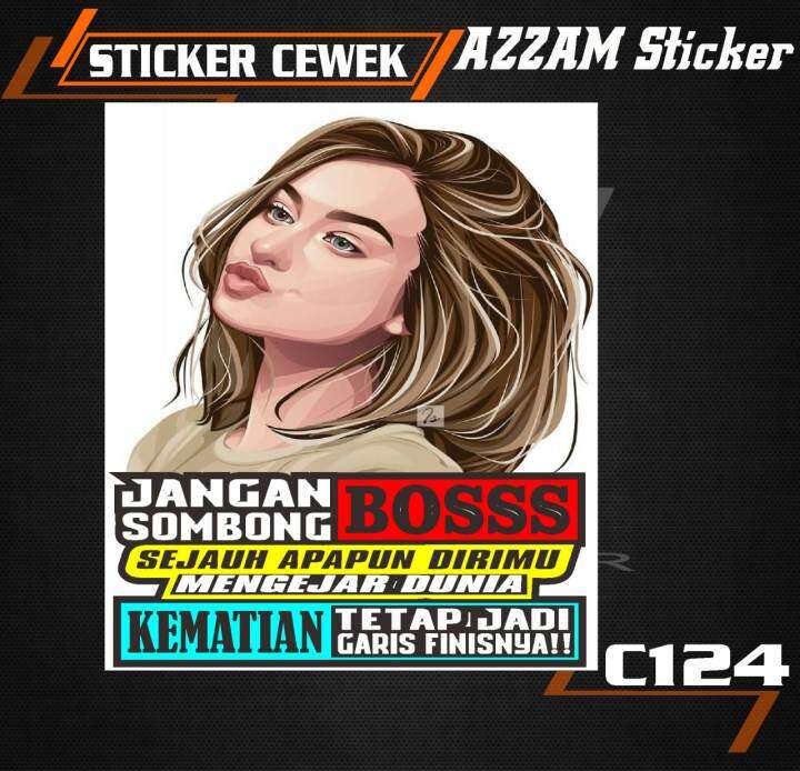 Stiker KATA cewek vektor mobil TRUCK custom Sticker Print cewek keren ...