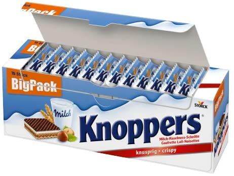 Knoppers Wafers With Hazelnut Cream 1 แพ็ค มี 15 ชิ้น 375g Exp. 10/2023 ...