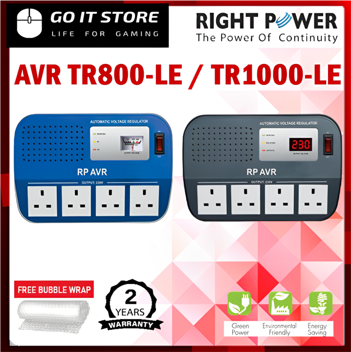 RIGHT POWER AVR 800VA (TR800-LE) / 1000VA (TR1000-LE) Automatic Voltage ...