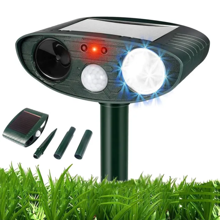 Cat Repellent Ultrasonic Fox Repellent, Solar Powered & Waterproof ...