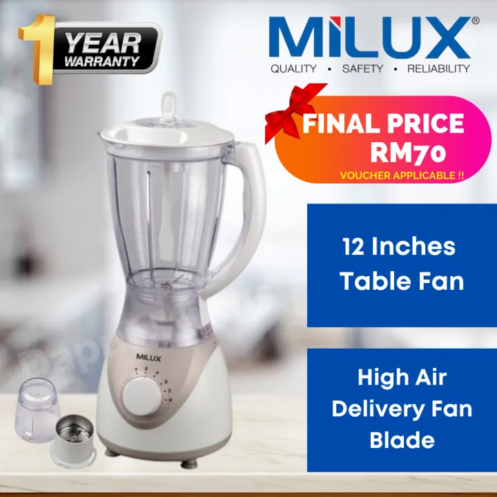 MILUX 1.5L 2-In-1 Food Blender with Dry Miller [MBD-9833] Similar to ...
