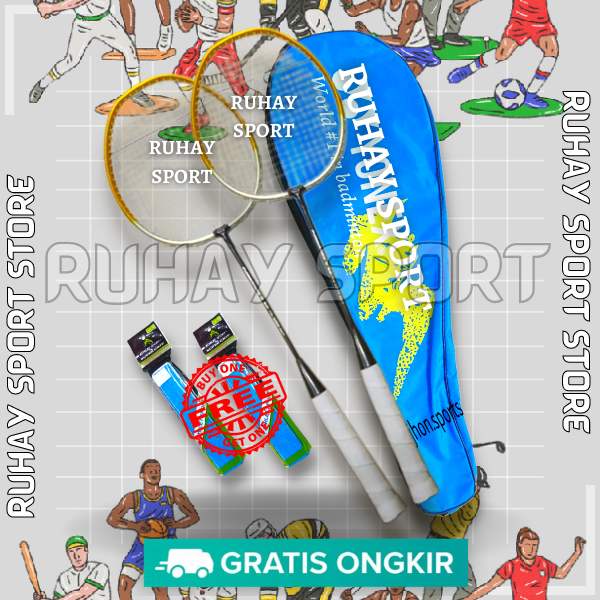 ( Bonus Grip ) Raket Bulu Tangkis Anak-anak Pemula P=64cm berat ringan ...