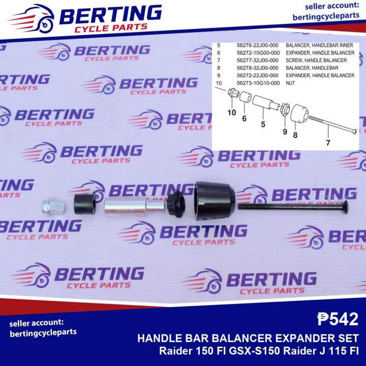 SGP HANDLE BAR BALANCER EXPANDER SET Suzuki Raider 150 FI GSX-S150 ...