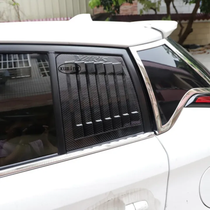 xuming Car window Louver Cover For Toyota YARIS 2013-2017 carbon fiber ...
