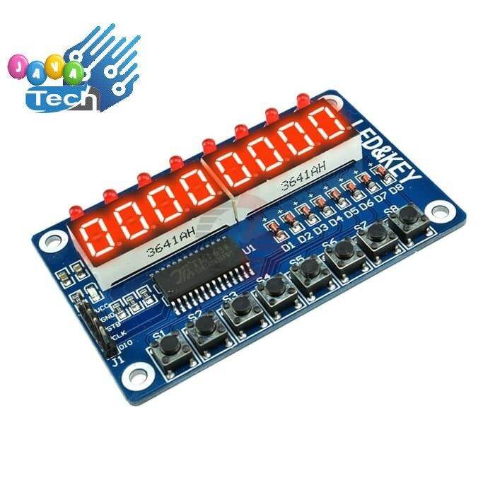 TM1638 8-bit KEY - LED - 7segment Display Module Arduino Raspberry Pi | Lazada Indonesia