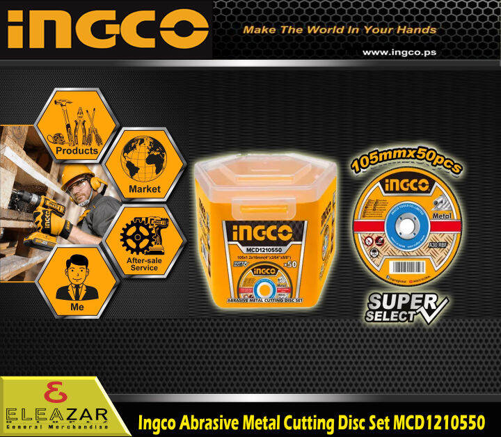 INGCO - Ingco Abrasive Metal Cutting Disc Set MCD1210550 | Lazada PH