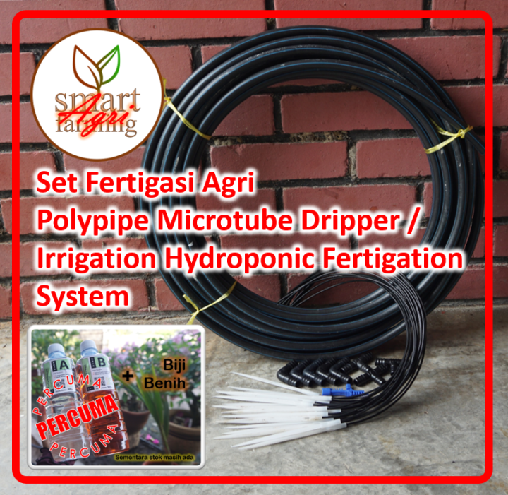 Set Fertigasi Polypipe Microtube Dripper Agri / Irrigation Hydroponic ...