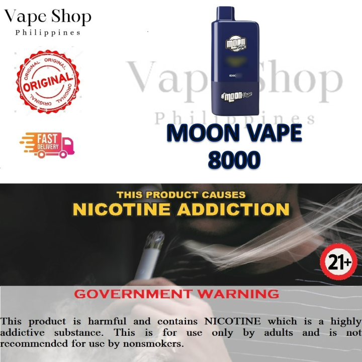 Moon Vape 8k Disposable Rechargeable | Lazada PH