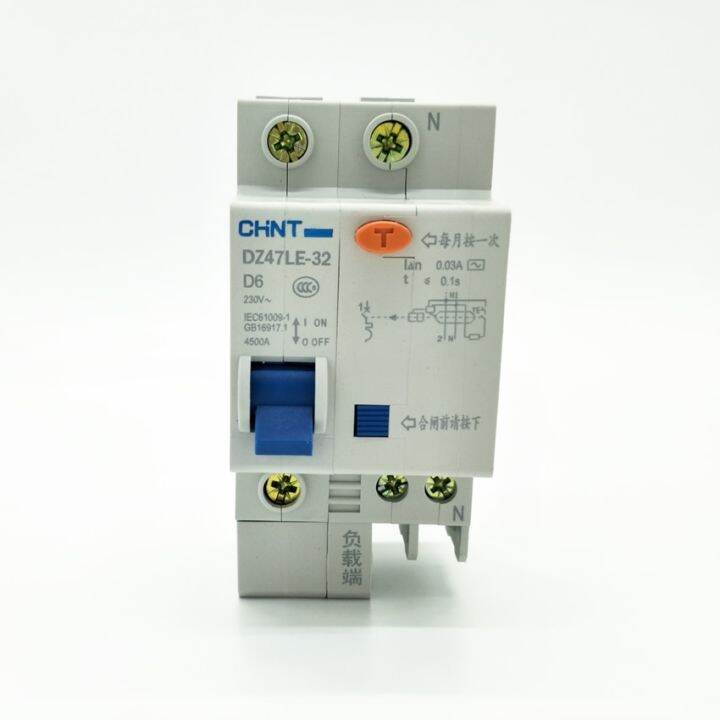 【Worth-Buy】 Chint Dz47le-32 1pn D6a 30ma Earth Leakage Circuit Breaker/residual Current Operated ...