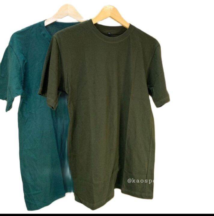 kaos polos hijau army dan hijau botol combat 30s pria dan wanita ...