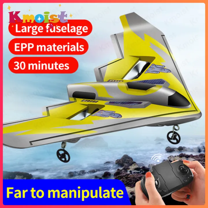 Kmoist 2.4กรัมมือขว้างปาเครื่องบินเดลต้าปีก TY8 RC ลูกกระจ๊อกไฟฟ้าปีกคงที่เครื่องบินรบการควบคุม ...