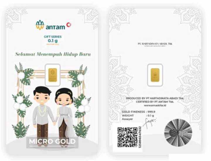 LOGAM MULIA MICRO GOLD ANTAM 0.1 GR SERIES HAPPY WEDDING | Lazada Indonesia