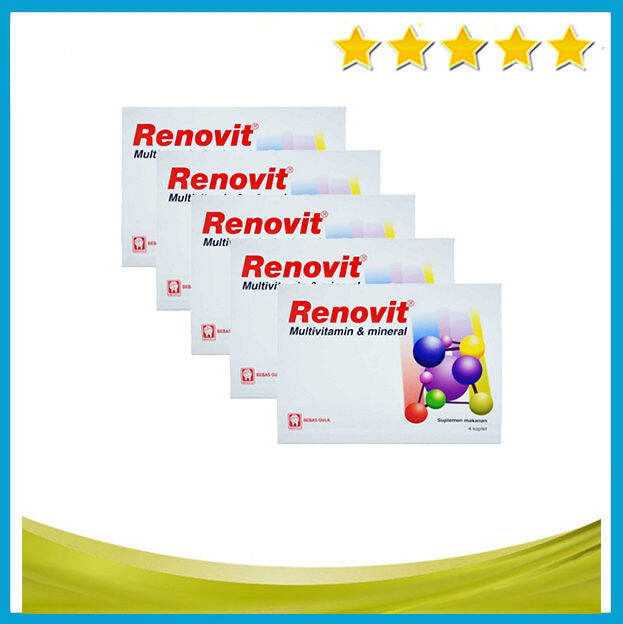 Renovit isi 4 tablet per strip Multivitamin Lengkap dan Mineral ...