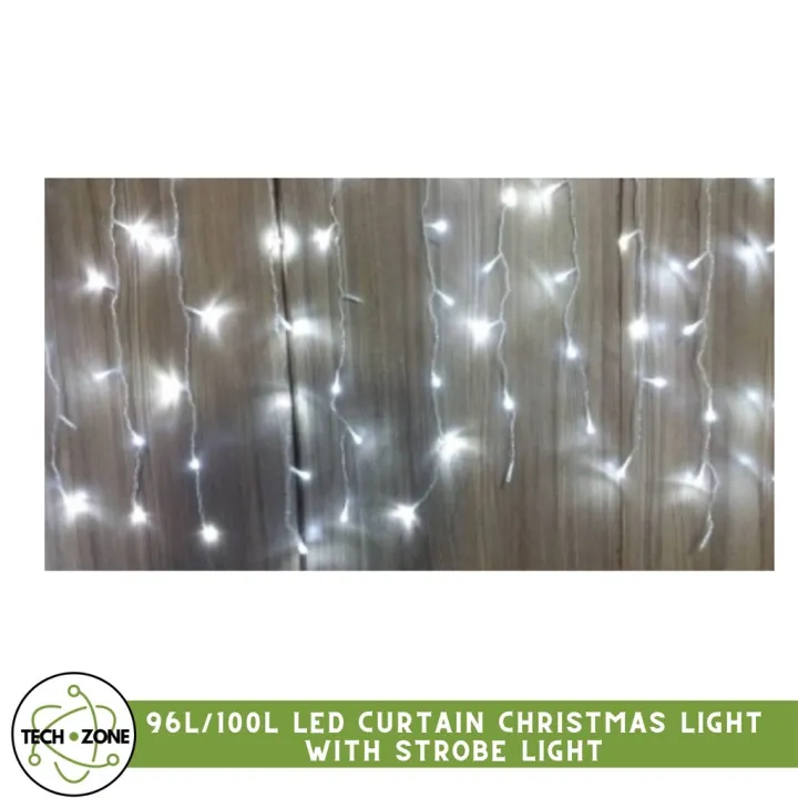 TECHZONE- 96 L/100L LED Curtain Christmas Light ( 96 L) | Lazada PH