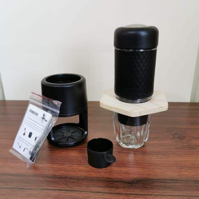 Staresso SP-200 + Benzene Wood Manual Handy Espresso Coffee Maker ...