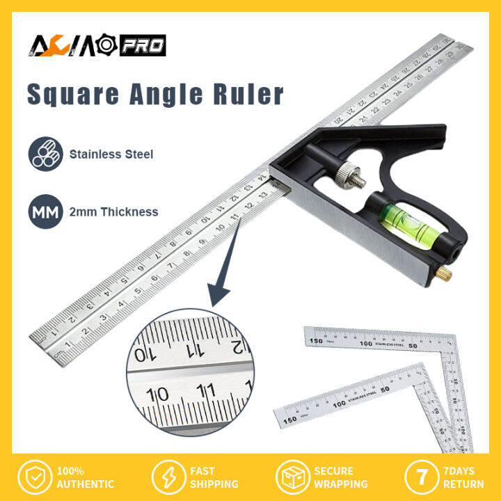 AumoPro 1pcs 300mm Adjustable Combination Square Angle Ruler Gauge 45/ ...