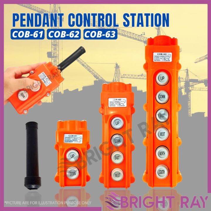 COB-61/COB-62/ COB-63 Rainproof Hoist Crane Push Button Switch Crane Pendant Control Station UP ...