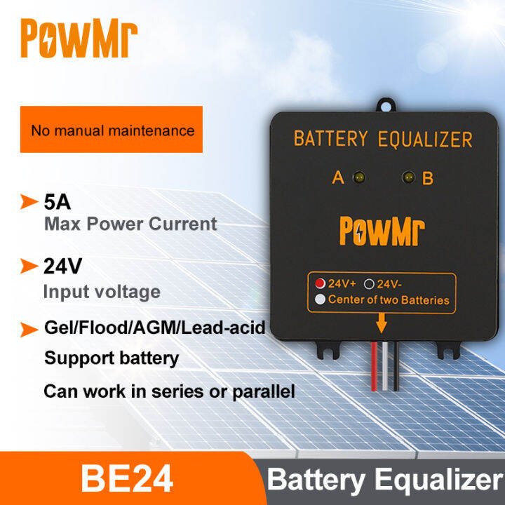 PowMr Balancer สำหรับ2X12V ระบบตะกั่วกรด/Lifepo4/เจลธนาคาร N * 12V อีค ...