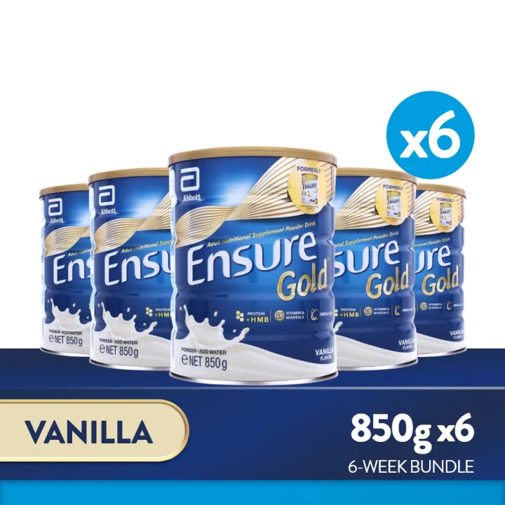 Ensure Gold HMB Vanilla 850G For Adult Nutrition Bundle of 6 | Lazada PH
