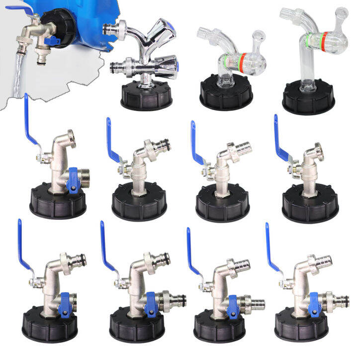 IBC Tote Tank Adapter S60x60 Coarse Thread Tap Joint Garden Water PVC ...