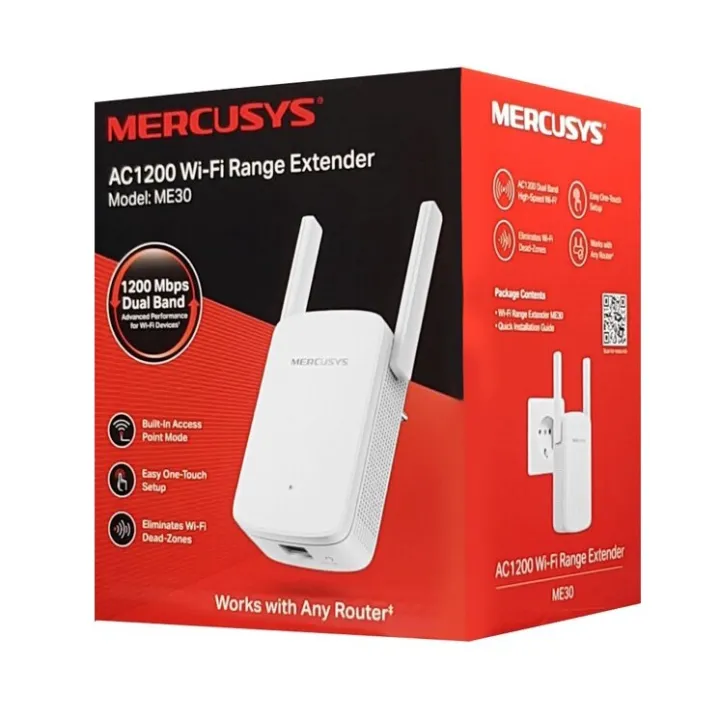 Mercusys ME30 AC1200 WiFi Range Extender AC1200 Wi-Fi Amplifier ตัวขยาย ...