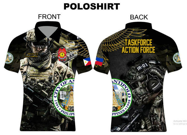 New limited edition design TASK FORCE ACTION FORCE Tactical PNP 3D POLO ...