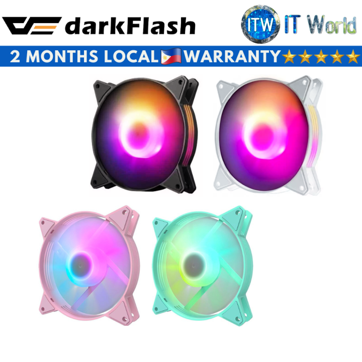Itw | Darkflash C6 Single Fan Aurora Spectrum ARGB Cooling Fan (Black ...