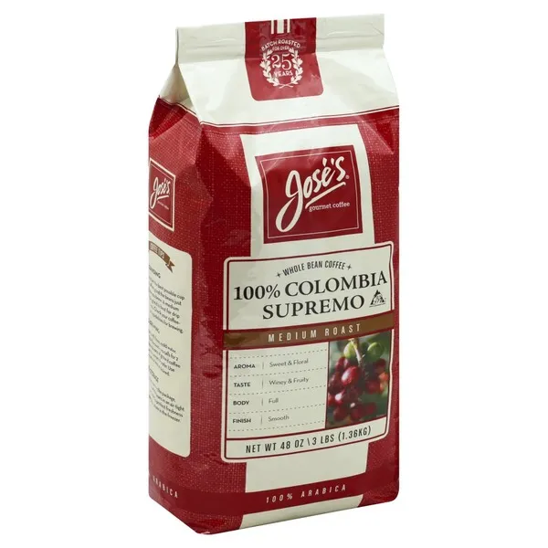 Jose's Gourmet 100% Colombian Supremo 1.36kg Coffee Beans | Lazada PH