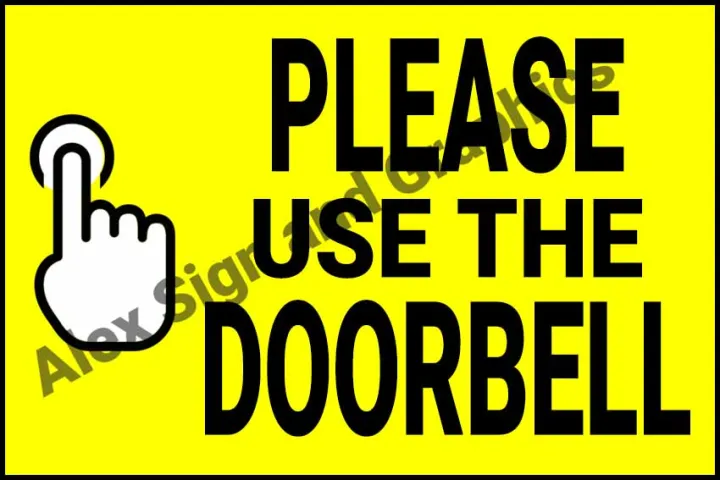 Please Use the Doorbell PVC Signage - A4 Size (7.5 x 11.25) | Lazada PH