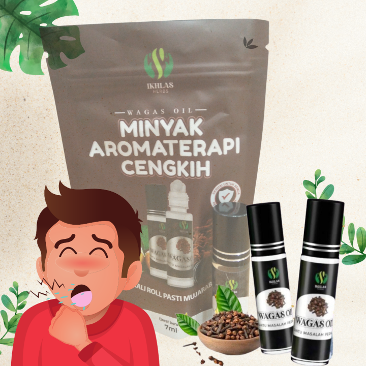 MINYAK WAGAS CENGKIH WAGAS OIL ROLL ON 7ML CENGKIH SESUAI BATUK SELSEMA ...