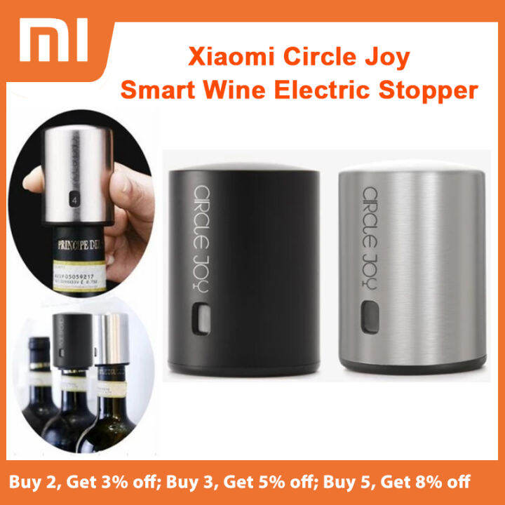 Xiaomi Circle Joy Smart Wine Electric Stopper Bottle Sealer Stainless ...