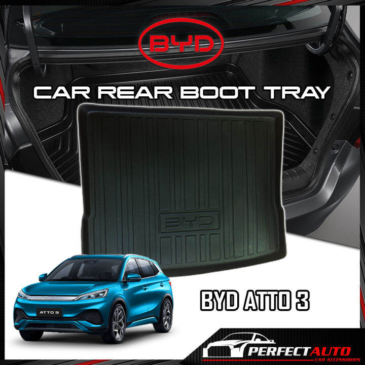 [READY STOCK] BYD ATTO 3 Rear Trunk Cargo Car Boot Tray (Waterproof ...