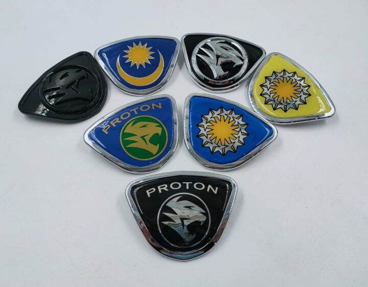 Proton Logo Emblem Wira Satria Putra Old UK Yellow / Blue Wira Diamond ...