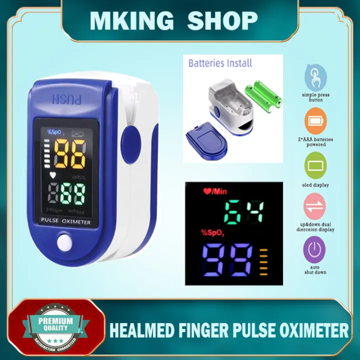 Fingertip Pulse Oximeter OLED Digital Display Blood Oxygen Saturation ...