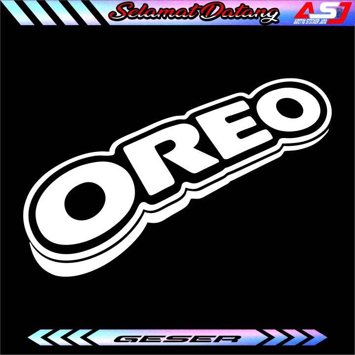 OREO cutting sticker/stiker cutting/ stiker kata kata/stiker kaca ...