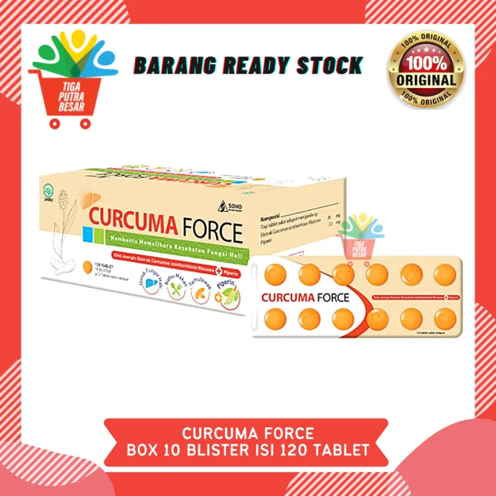 CURCUMA FORCE BOX 10 BLISTER ISI 120 TABLET | Lazada Indonesia