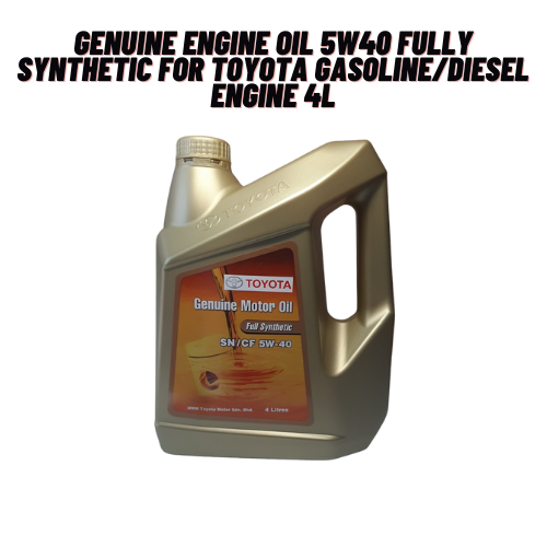 TOYOTA Genuine Engine Oil 5W40 FULLY SYNTHETIC for Toyota Gasoline/Diesel Engine 4L/1GALLON ...