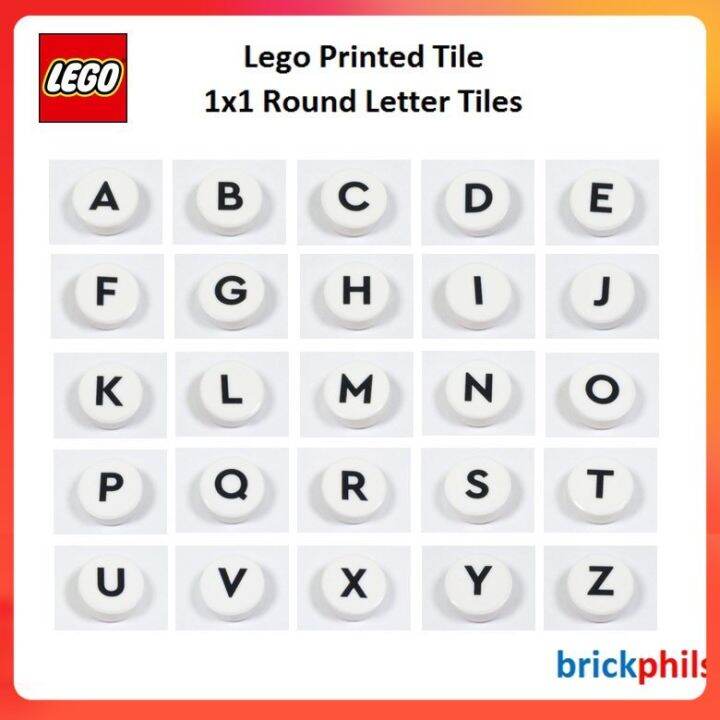 Lego Printed Tile 1x1 Round Letter Tiles (sold per letter) | Lazada PH