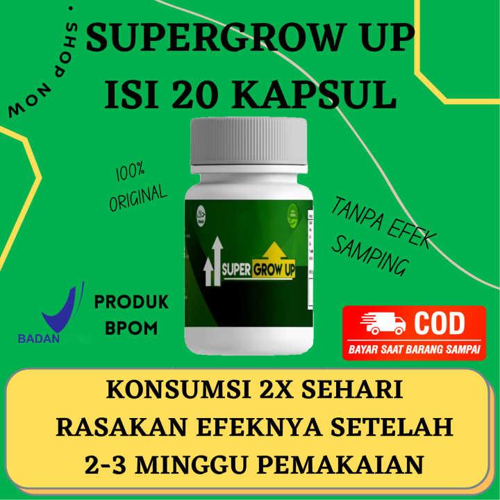 ORIGINAL!!! SUPER GROW UP / Super grow up peninggi badan / Obat isi 20 kapsul / Supergrow ...