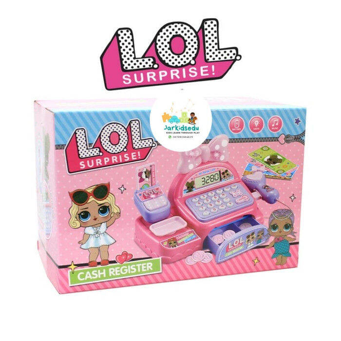 MAINAN KASIR CASH REGISTER LOL KALKULATOR ASLI NYALA LAMPU DAN SUARA ...