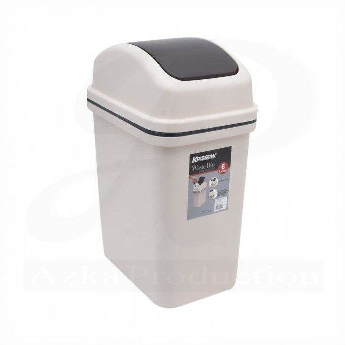 Krisbow 6 Ltr Tempat Sampah Plastik - Krem-10194392 | Lazada Indonesia