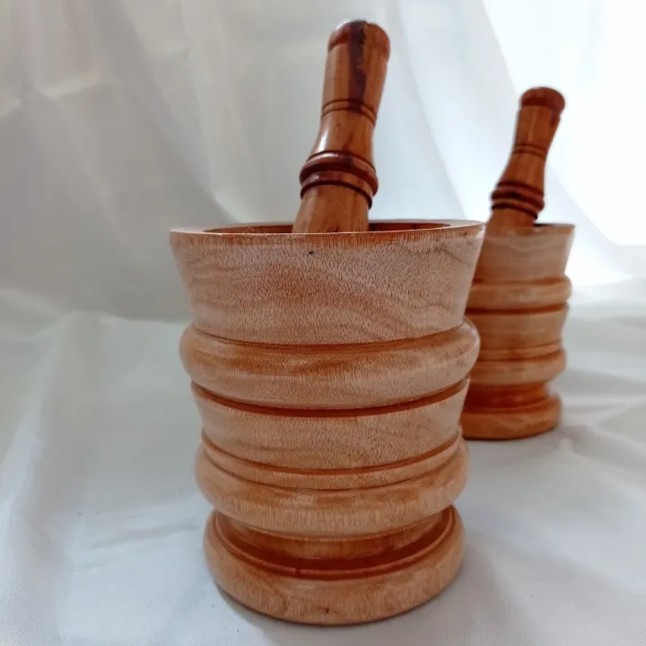 Lumpang Kayu Besar dan Alu, tinggi lumpang : 18 cm | Lazada Indonesia