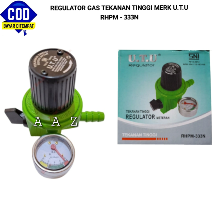 Regulator gas tekanan tinggi / regulator gas UTU high pressure type RHPM-333M / kepala gas ...