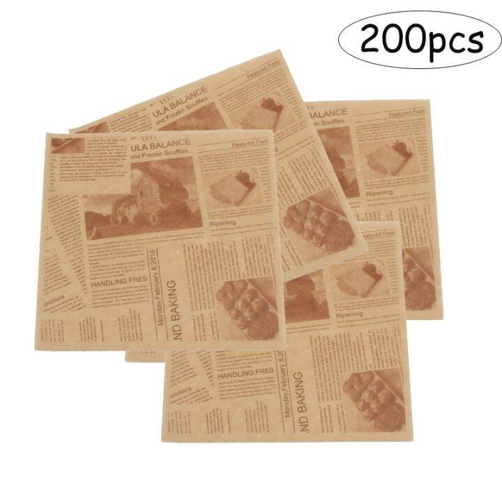 200pcs Sandwich Wrap Parchment Paper Food Wrapping Grease Resistant ...