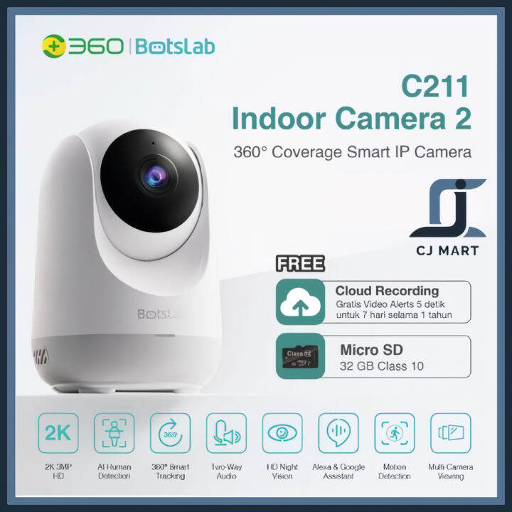 Wifi IP Camera CCTV Full HD Botslab C211 2K 3MP Night Vision | Lazada ...