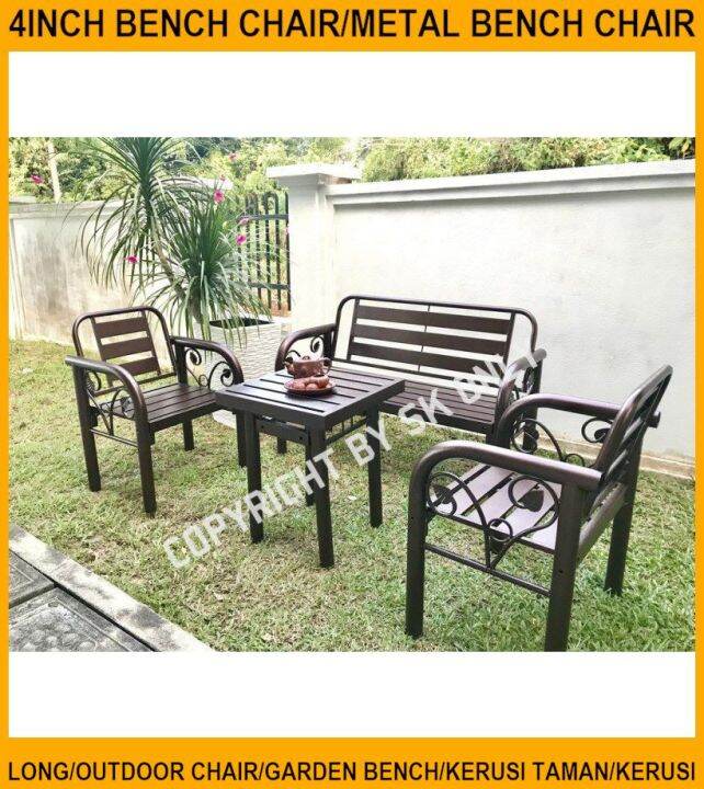 4inch Bench Chair/metal Bench Chair/long Outdoor Garden Bench/kerusi ...