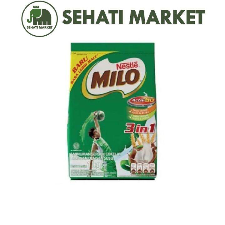 NESTLE MILO ACTIV-GO 3IN1 MINUMAN SERBUK COKLAT 1kg | Lazada Indonesia
